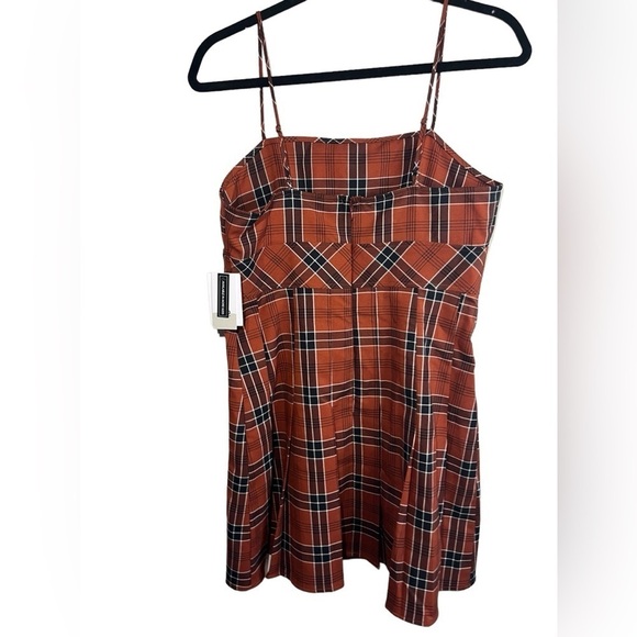 Nordstrom | Dresses | Preppy Plaid Pleated Minidress In Rust Henna ...